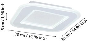 Eglo 901234 - LED Stmívatelné stropní svítidlo MACCHIONI LED/20W/230V bílá + DO