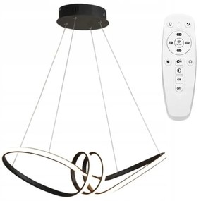 Toolight - LED závěsná lampa APP823-CP + dálkové ovládání, černá, OSW-06661