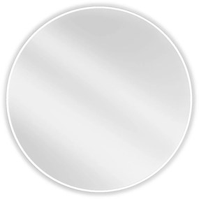 Mexen Loft, kulaté koupelnové zrcadlo 90 cm, barva rámu bílá, 9850-090-090-000-20