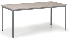 Jídelní stůl TRIVIA, 160x80 cm, tmavě šedá podnož, dub přírodní