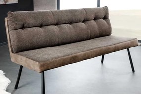 Designová čalouněná lavice s taštičkovými pružinami Avignon šedohnědá 160cm