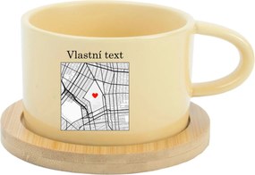 Personalizovaný keramický hrníček "MAKRONKA" s mapou