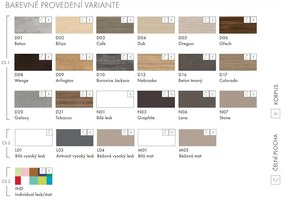 DŘEVOJAS koupelnová skříň VARIANTE SZZ 100 (umyvadlo Harmonia) Barevné provedení: D09 Arlington