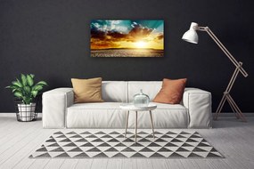 Obraz na plátně Slunce Poušť Krajina 100x50 cm