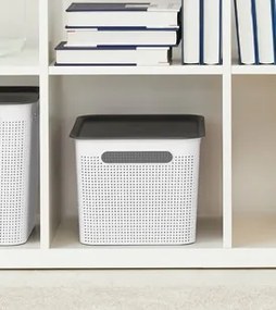 Rotho Úložný box s madly BRISEN 16l, 36x26,2x21cm, bílý
