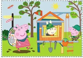 Trefl - Puzzle - Prasátko Peppa: Vzpomínky na prázdniny 4v1 / 12 + 15