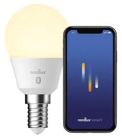 Smart stmívatelná LED žárovka NORDLUX s úpravou barvy světla kapka E14 BT