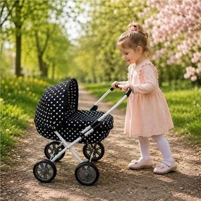 Dětský kočárek pro panenky New Baby Anička black