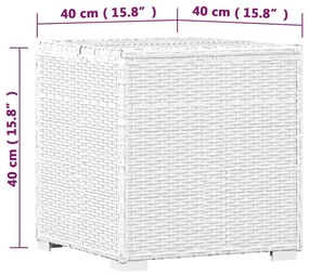 vidaXL Marketos 3dílná zahradní lehátka s čajovým stolkem polyratan bílá