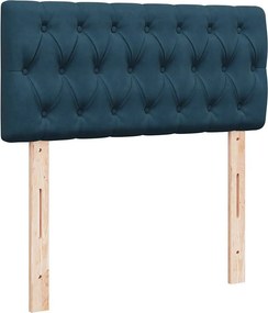 Box spring postel s matrací tmavě modrá 80 x 200 cm samet 3286172