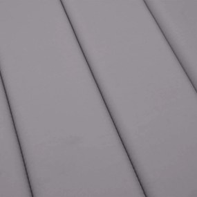 Poduška na lehátko šedá 200 x 50 x 3 cm oxfordská látka 314189