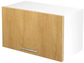 Horní kuchyňská skříňka Verlene (přírodní dřevo + bílá). 1048689