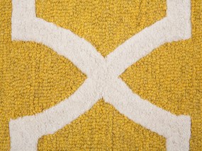 Žlutý bavlněný koberec 160x230 cm SILVAN Beliani