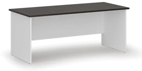 Kancelářský psací stůl rovný PRIMO WHITE, 1800 x 800 mm, bílá/wenge