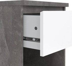 FALCO Noční stolek Simplicity 238 beton/bílý lesk