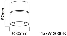 Minimalistické bodové svítidlo Mone černá