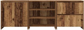 Servírovací skříň 3 ks Staré dřevo 70 x 41 x 75 cm 3393156