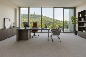 Vopi, Metrážový koberec Quick step šedý - neúčtujeme odřezky z role, na míru, šíře 2m, šedá, granulát