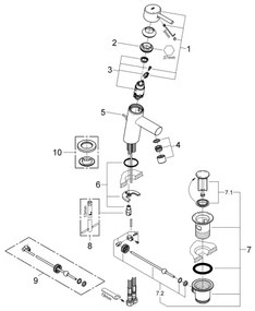 GROHE 32204001 - Umyvadlová baterie CONCETTO DN 15 lesklý chrom