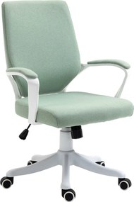 Kancelářská židle Vinsetto ergonomická s houpací funkcí čalouněná 360° otočná kolečka polyester zelená 62x69x92-100cm | Aosom.de