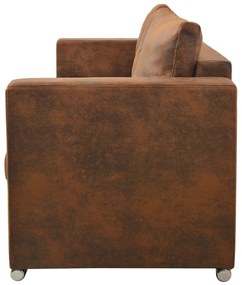 Petromila 3místná sedačka, umělý semiš, 191x73x82 cm