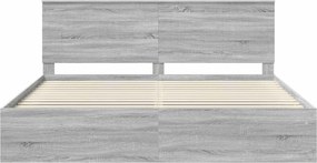 Rám postele Šedá Sonoma 200 x 200 cm Masivní borové dřevo 3410970