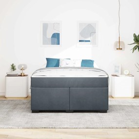 Rám postele s matrací Tmavě šedá 140 x 200 cm textil 3399291
