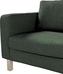 Potah na křeslo IKEA Karlstad, krátký barva zelená látka pletený vzor