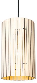 Dřevěné závěsné válcové svítidlo Kerflights Drum Dekor: Bílý, Průměr: 180 mm