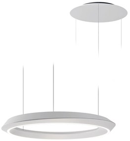 Lodes Tidal, kulaté závěsné svítidlo LED 33W 2700K, matná bílá/bílá, průměr 60cm, DALI