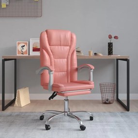 vidaXL Polohovací kancelářská židle umělá kůže [349698] Barva: Růžová