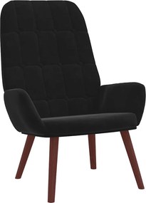 Relaxační křeslo s podnožkou černé samet 3315144