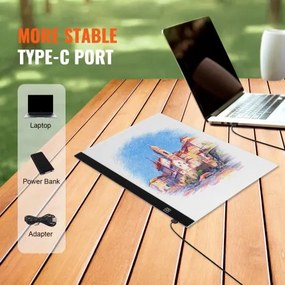 B4 LED světelná tabule Sledovací světelná podložka napájená USB pro diamantové