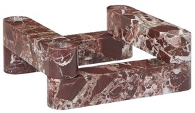 Ferm Living Modulární svícen Newel Rosso Levanto Marble, růžová barva, hnědá barva, mramor