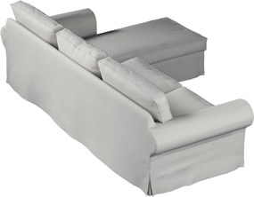 Potah na pohovku IKEA Ektorp 2-místná s lenoškou barva šedá látka pletený vzor