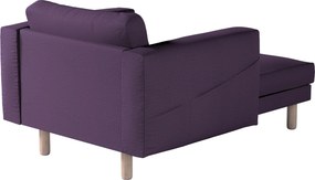 Potah na IKEA Norsborg šezlong s loketními opěrkami barva fialová látka pletený vzor
