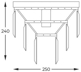 Zuma Line C17106/1 - Stropní svítidlo AMEDEO 1xE27/40W/230V zlatá