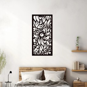 dřevo života Dřevěný dekorační panel Anthurion Zvolte rozměr (cm): 40x80, Zvolte barvu dekoru: Černá