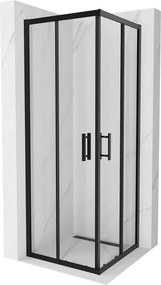 Mexen Rio čtvercový sprchový kout 70 x 70 cm, průhledný, černý - 860-070-070-70-00