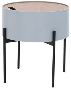 Příruční stolek, šedá / přírodní / černá, Tempo Kondela MOSAI