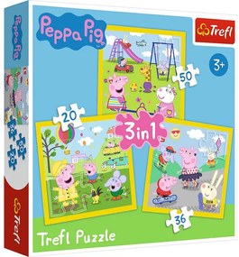 34849 Dětské puzzle - Peppa Pig - 3v1