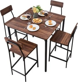 Barový stůl, Sada 5 barových stolů o průměru 889 mm VEVOR