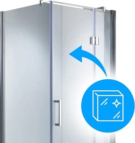 BPS-koupelny Čtvercový sprchový kout HYD-SK1390B 90x90 chrom/transparent - bez vaničky