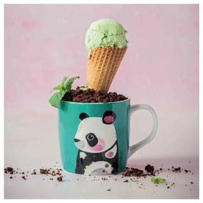 Tyrkysový porcelánový hrnek Maxwell &amp; Williams Pete Cromer Panda, 375 ml