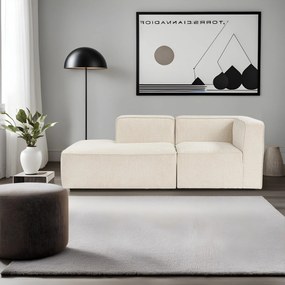 Hanah Home Dvoumístná krémová pohovka MORE M levá 210 cm