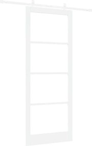 Posuvné dveře 93 x 232 cm Masivní borové dřevo a sklo Bílá 3332236