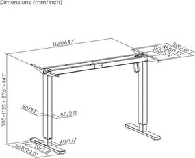 Elektrický stůl ER-400B / Výškově nastavitelný stůl / elektrická regul