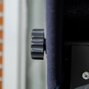 Zahradní houpačka Hollywood, pro 3 osoby, nastavitelná sluneční stříška, 198 x 118 x 168 cm, tmavě modrá