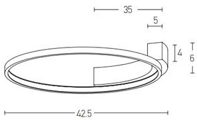 Zambelis 2075 - LED Nástěnné svítidlo LED/25W/230V pr. 42,5 cm bílá