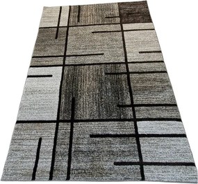 HU Moderní béžovo-hnědý koberec s kostkovaným vzorem Rio 685A-Beige-Fume Rozměr: 60x100 cm